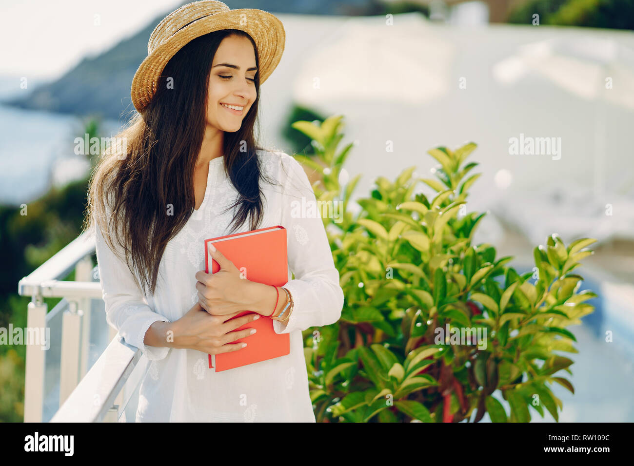 girl with book Stock Photo - Alamy