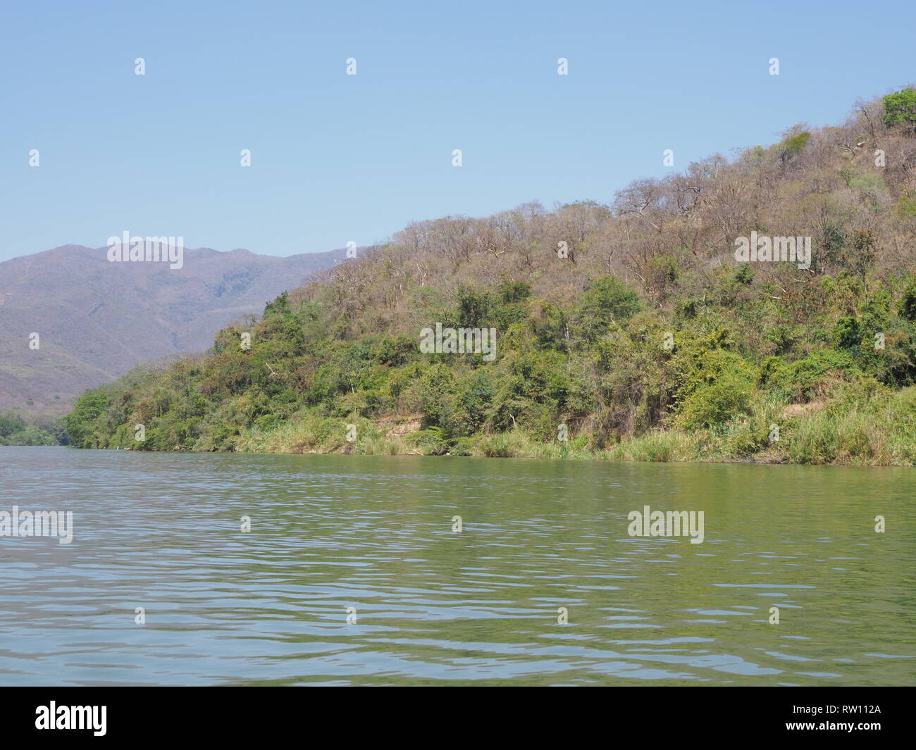 Beauty wild slope of Sumidero canyon at Grijalva river landscapes in ...