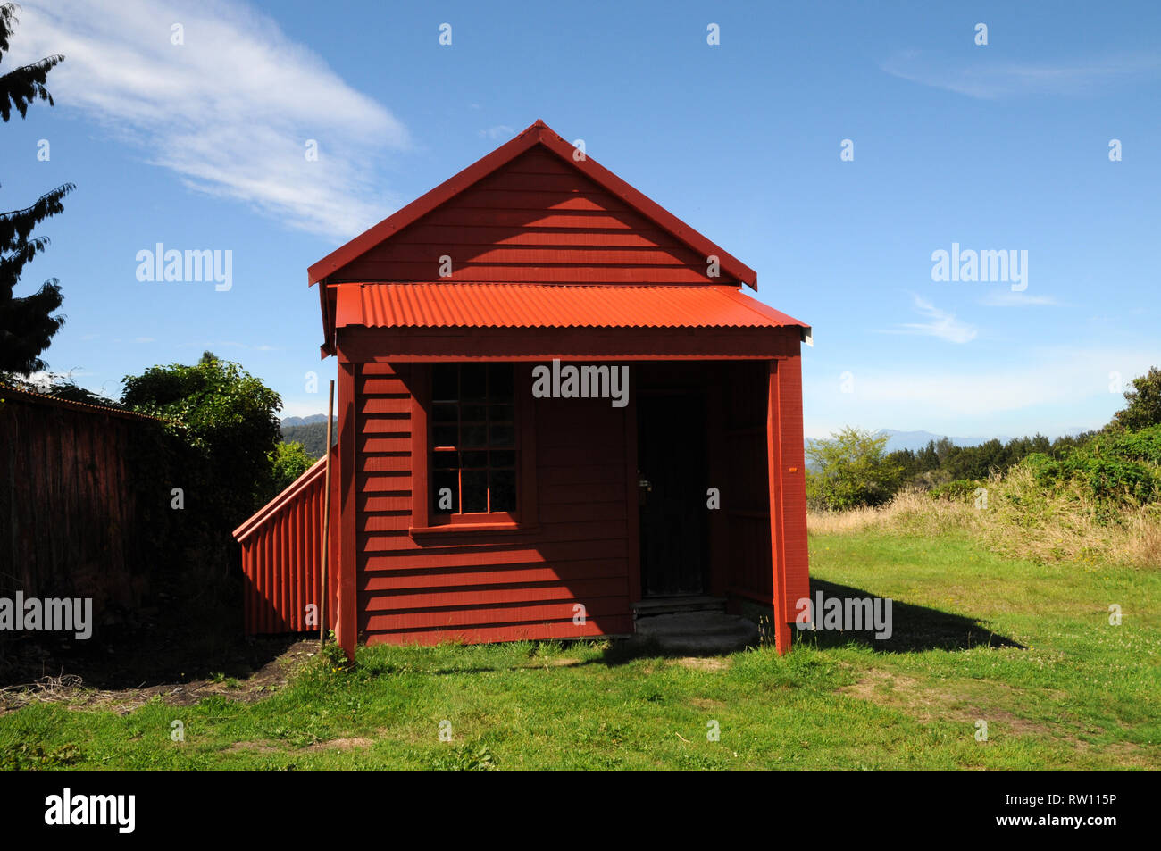 Remains of the town of Waiuta. The town prospered in the early 1900s ...