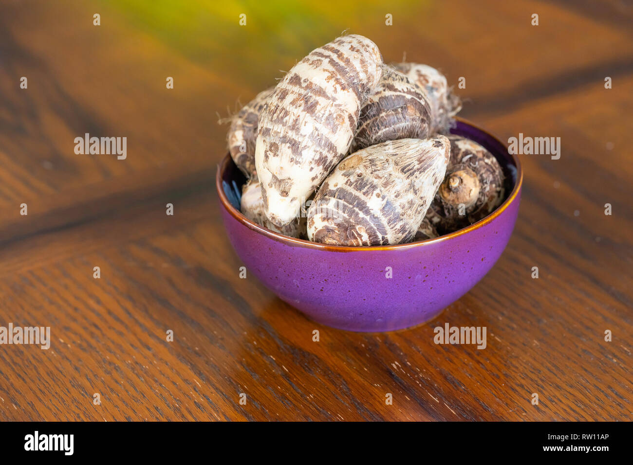 Organic fresh Nigerian Coco yam or Taro Root Stock Photo - Alamy