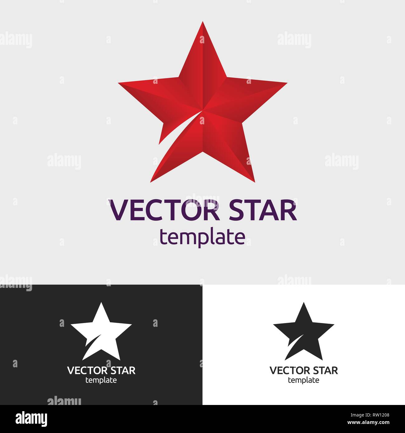 Abstract geometric icon. Colorful star logo. Vector sign, isolated logo ...
