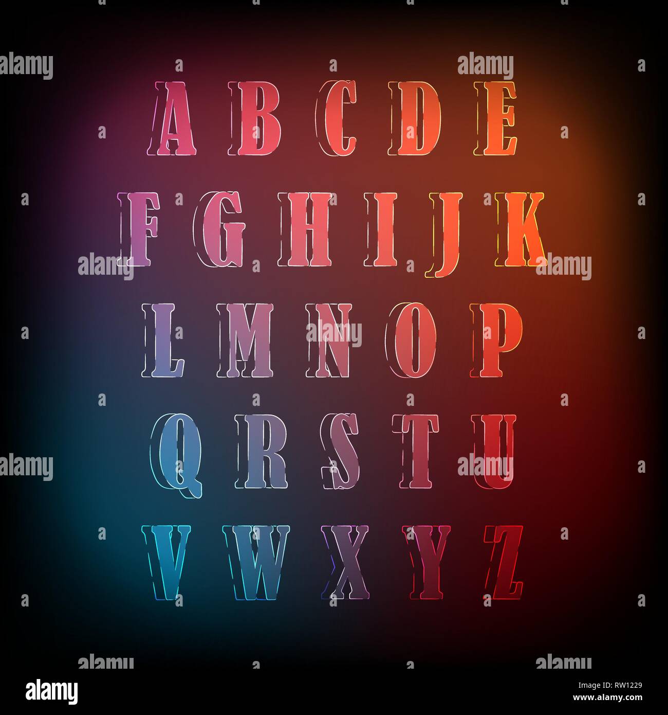 Illuminated language Stock Vector Images - Alamy