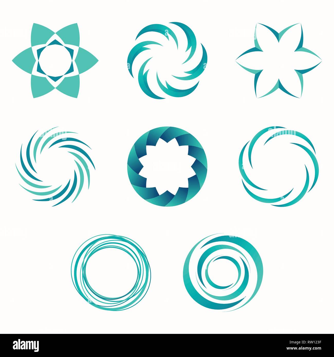 Symmetrical petal shapes Stock Vector Images - Alamy