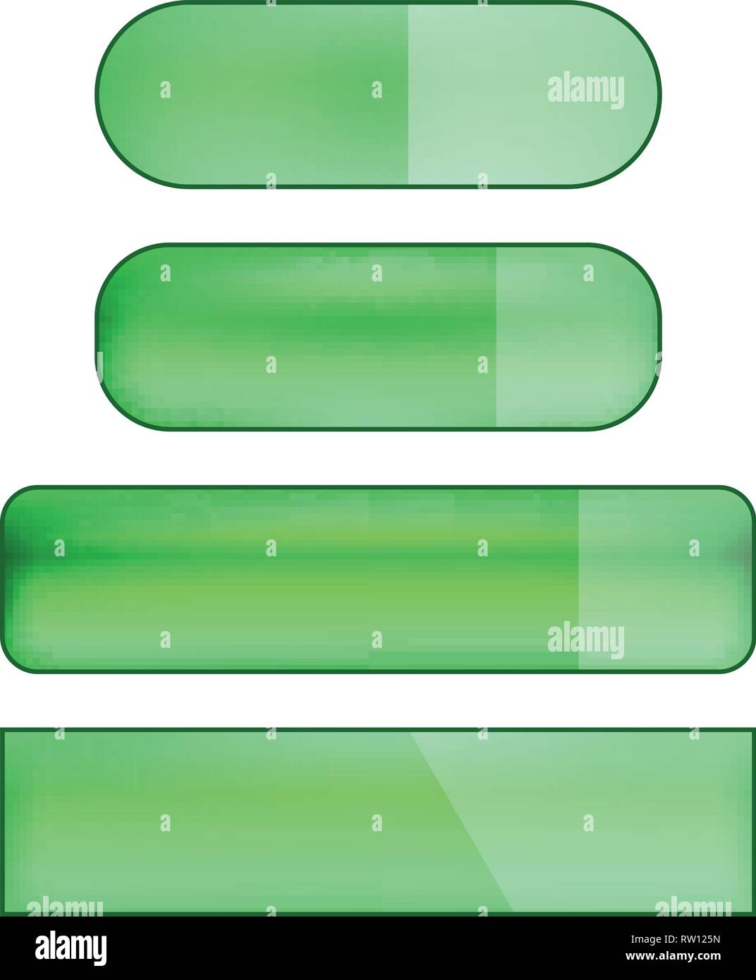 vector bright glossy web buttons set - green Stock Vector Image & Art ...