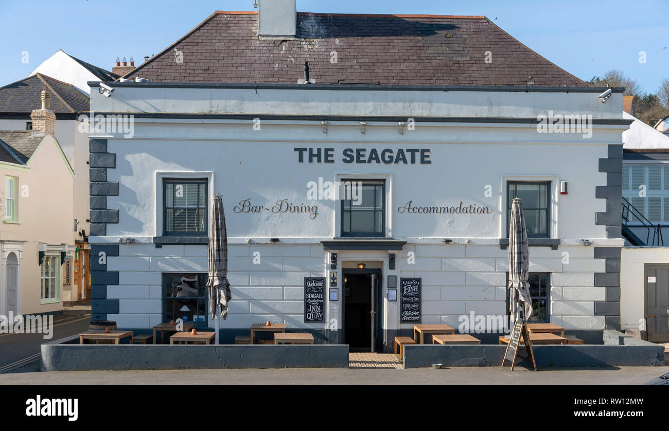 The Quay, Appledore, North Devon, England, UK. February 2019. The ...