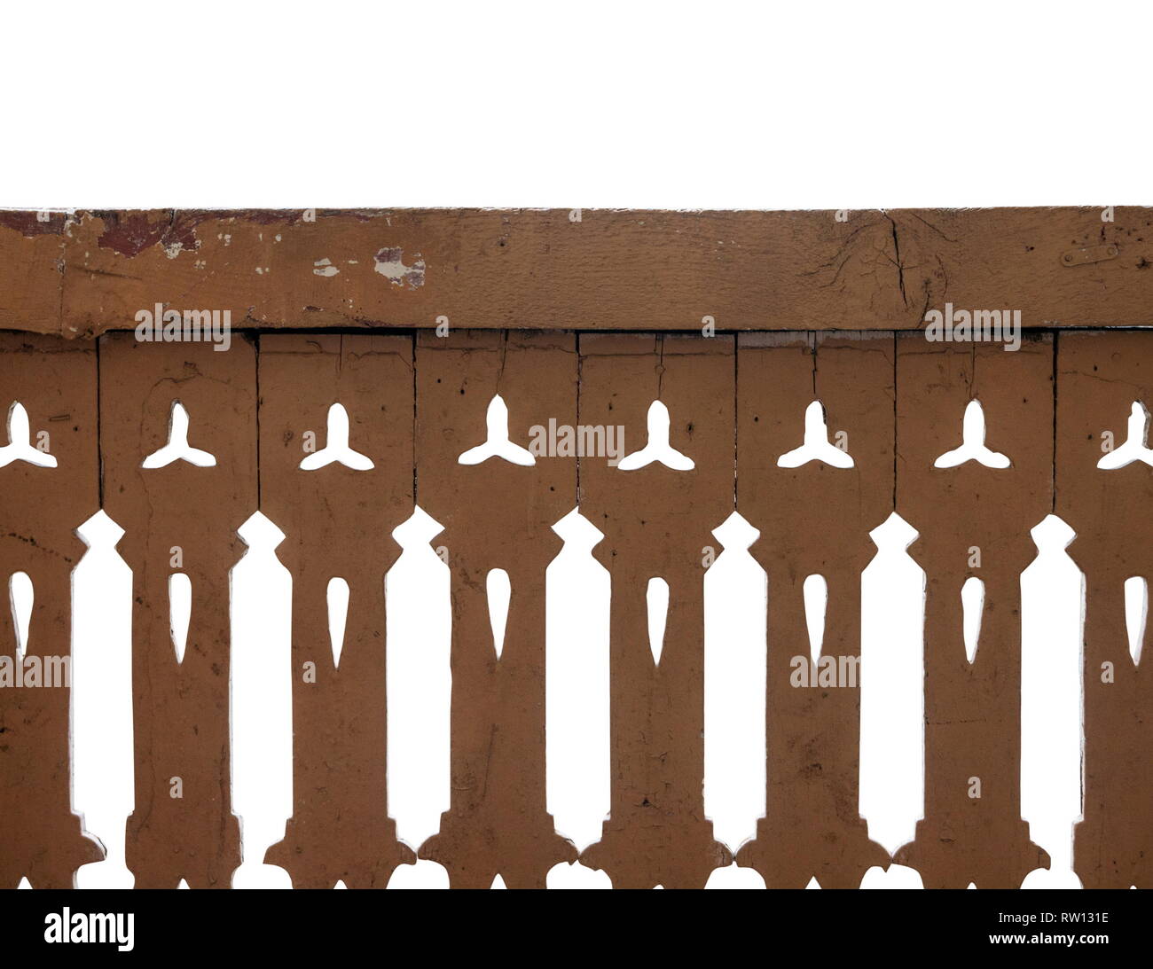 Wooden fence isolated on white Stock Photo - Alamy