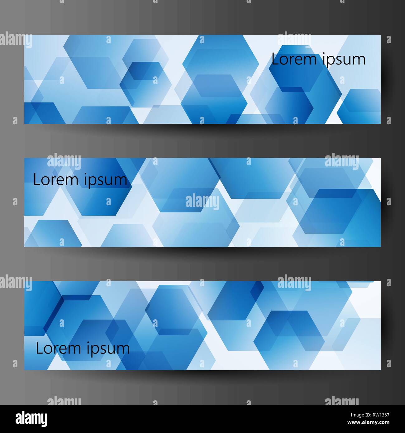 Banner or Cover Design, Beautiful blue color vector header designs ...