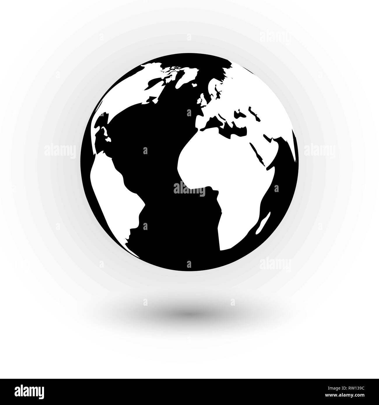 Vector globe icon of the world Stock Vector Image & Art - Alamy