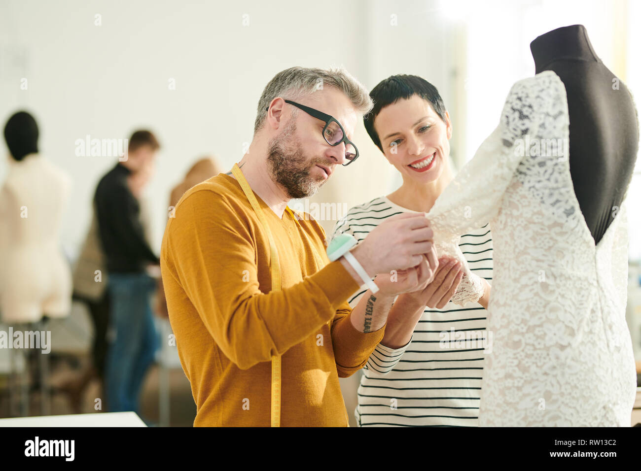 Making dress for new collection Stock Photo - Alamy