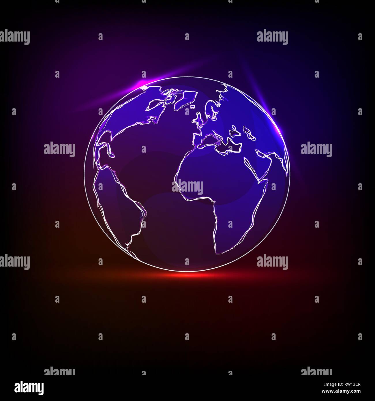 Plasma globe blue Stock Vector Images - Alamy