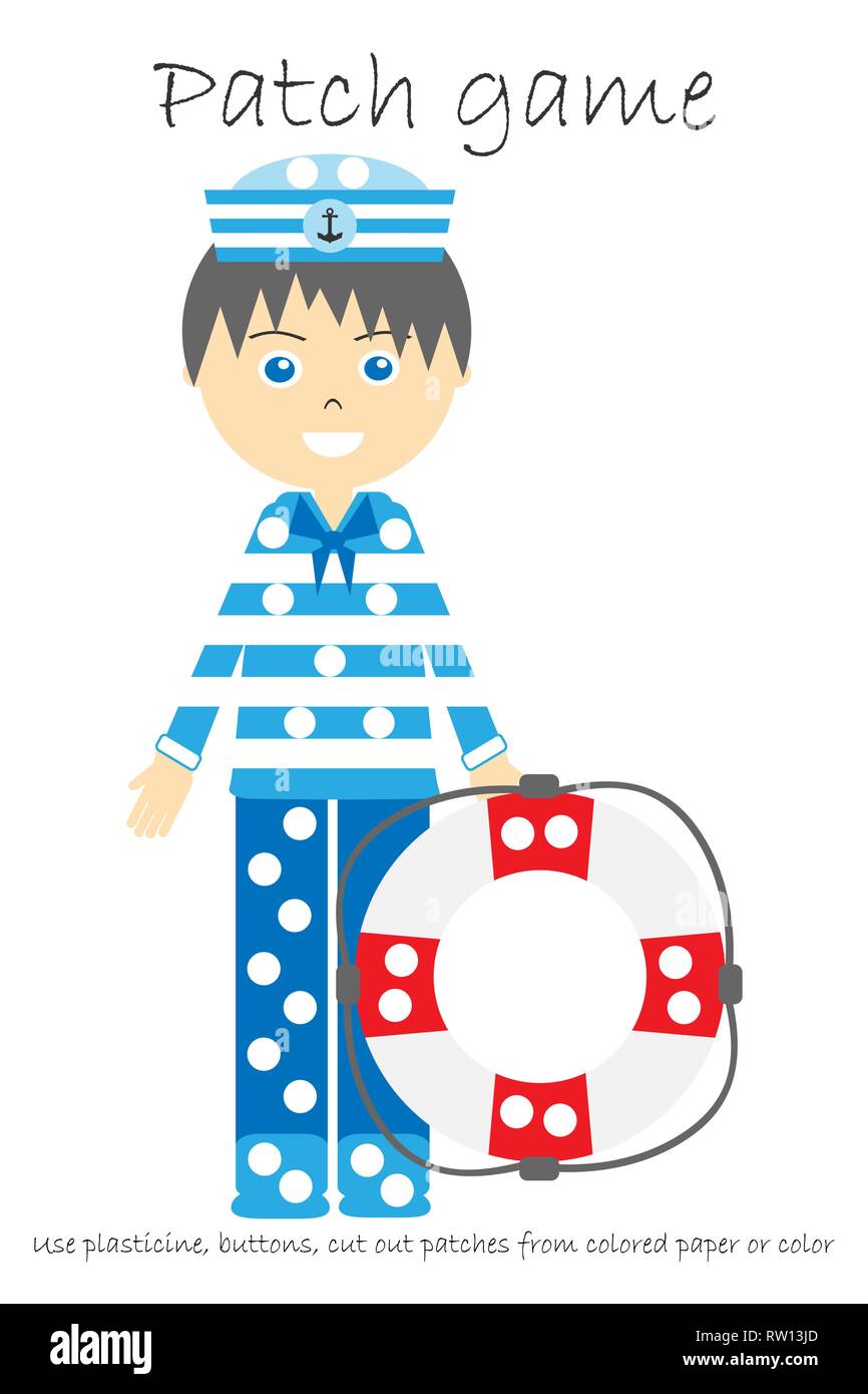 Education Patch game sailor for children to develop motor skills, use ...