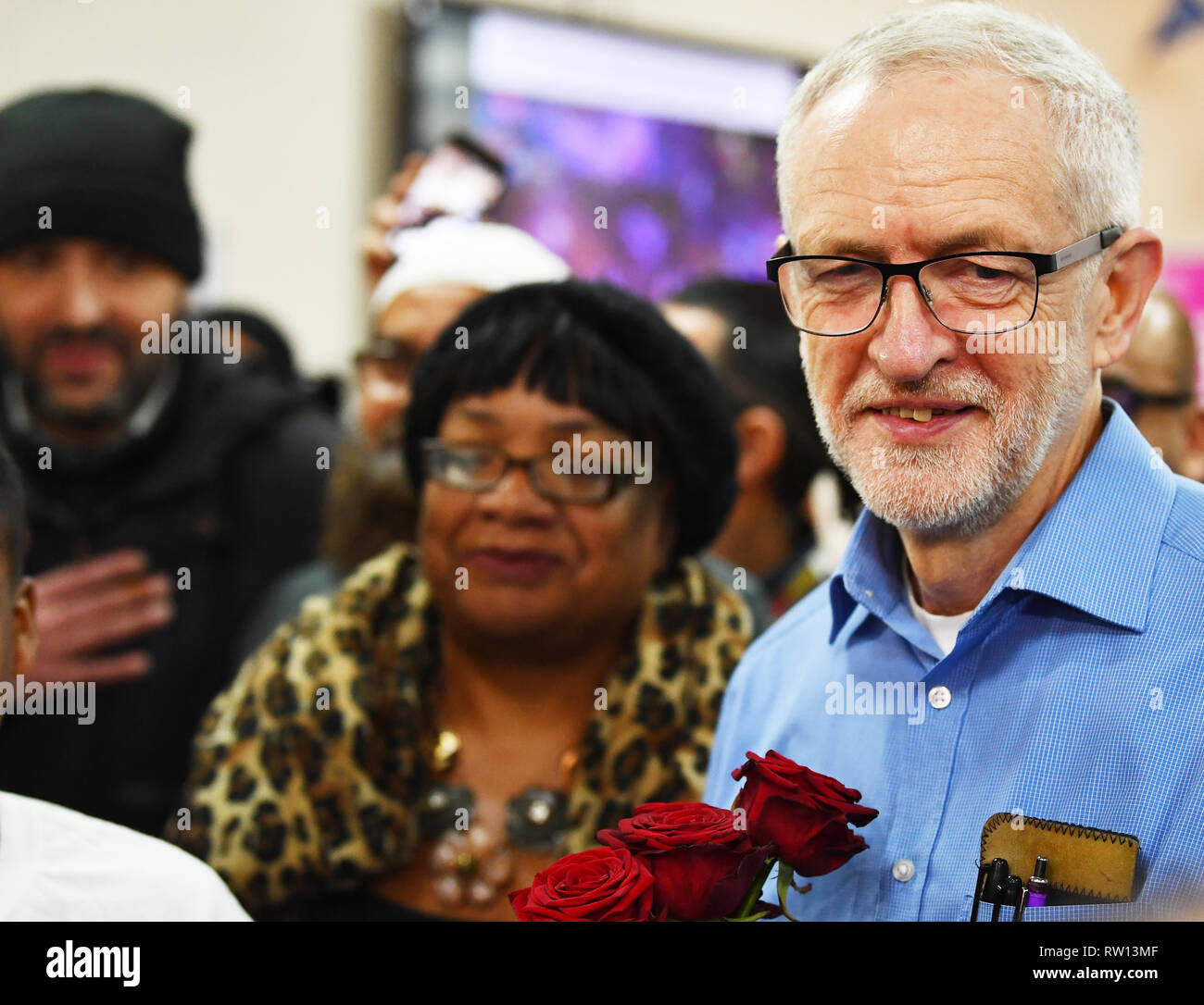 Shadow home secretary Diane Abbott and Labour Party leader Jeremy ...