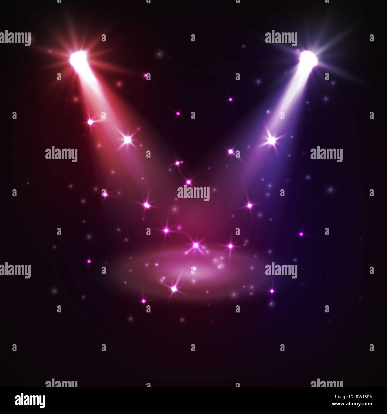 Abstract disco background with spot lights and bright rays Stock Vector ...