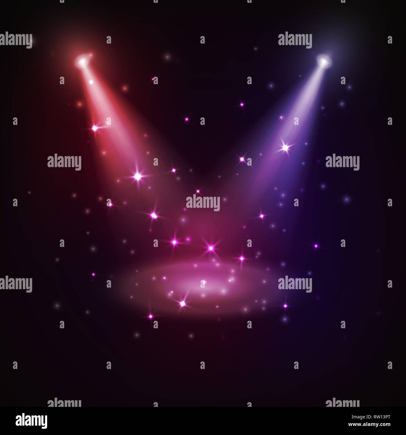 Abstract disco background with spot lights and bright rays Stock Vector ...