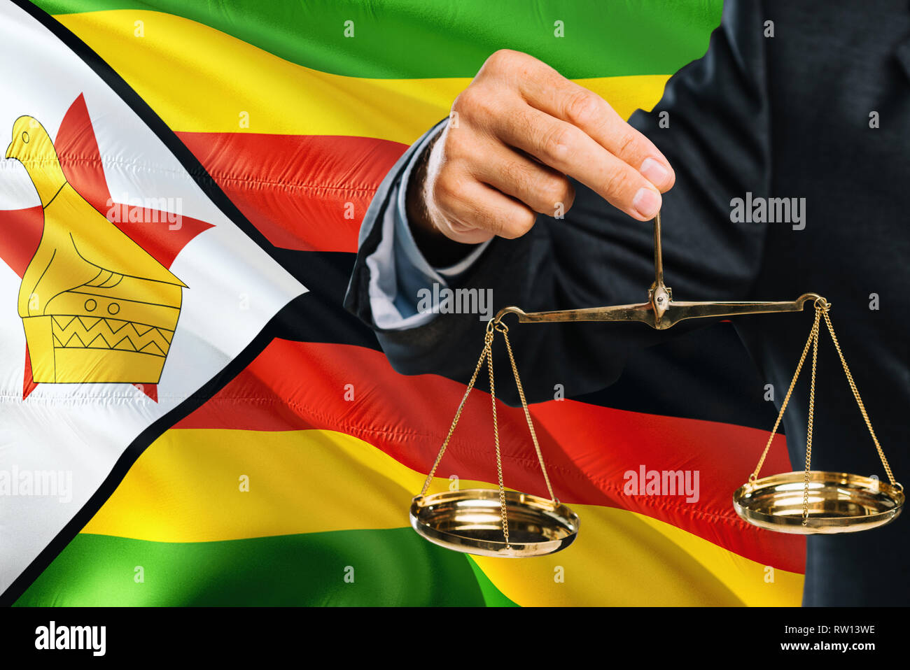 Zimbabwean Judge is holding golden scales of justice with Zimbabwe ...