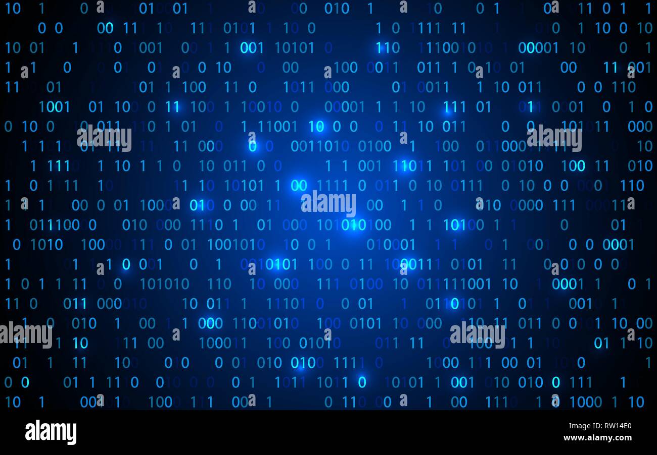 Abstract Technology Binary Code Backgrounddigital Binary Data And Secure Data Concept Stock