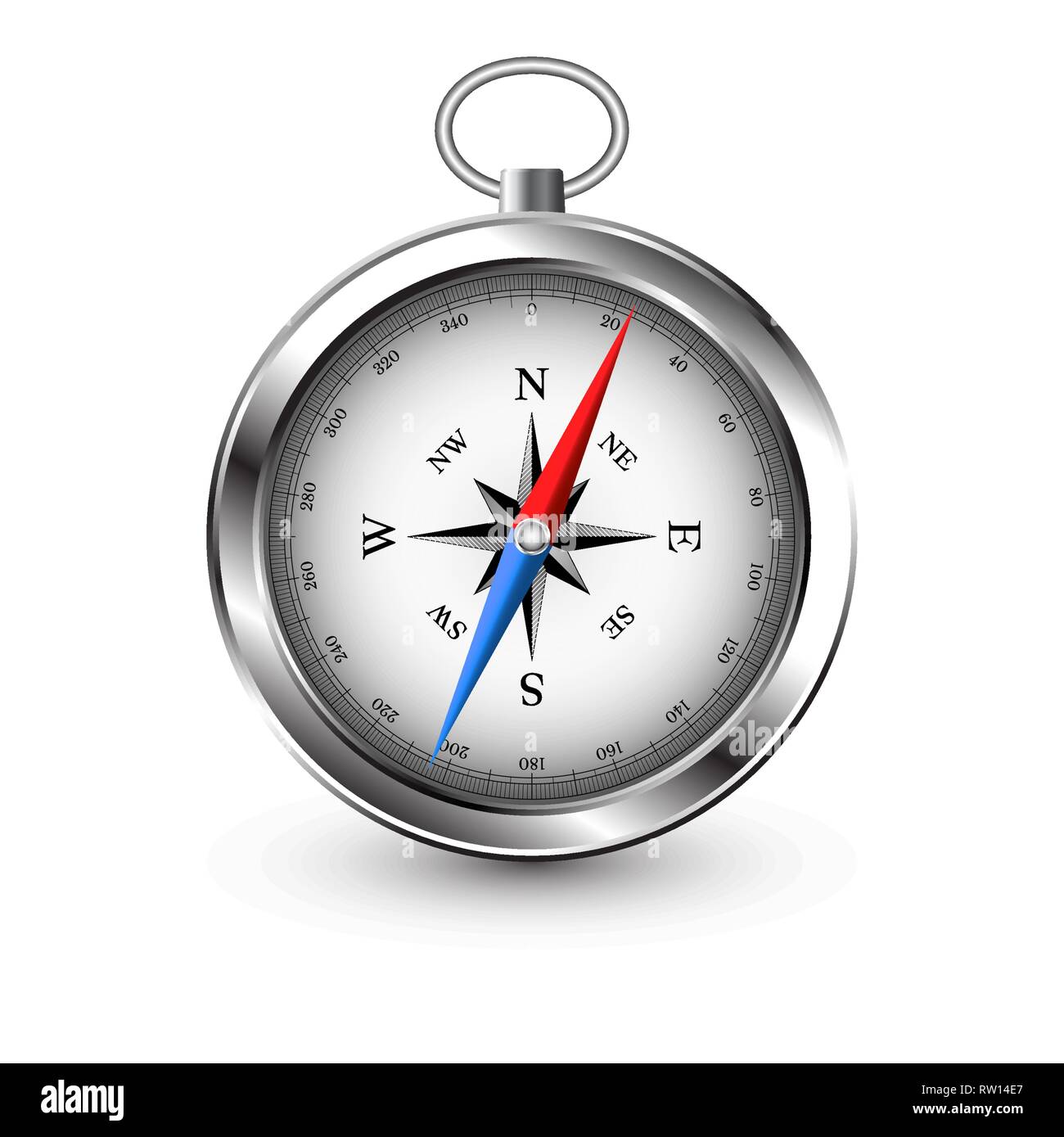 Glossy Compass with windrose. Vector Illustration Stock Vector Image ...