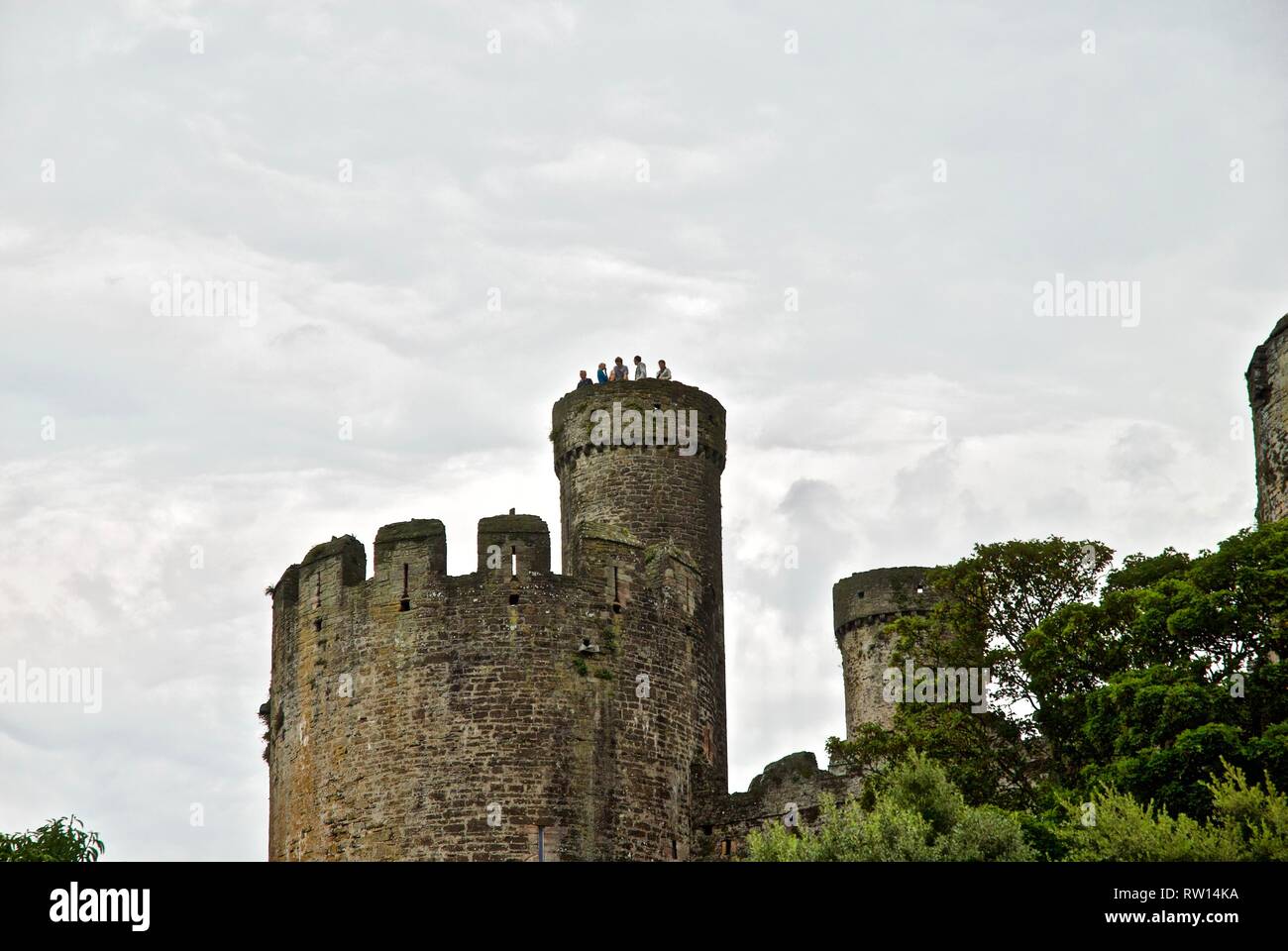 Medieval conwy town walls hi-res stock photography and images - Alamy