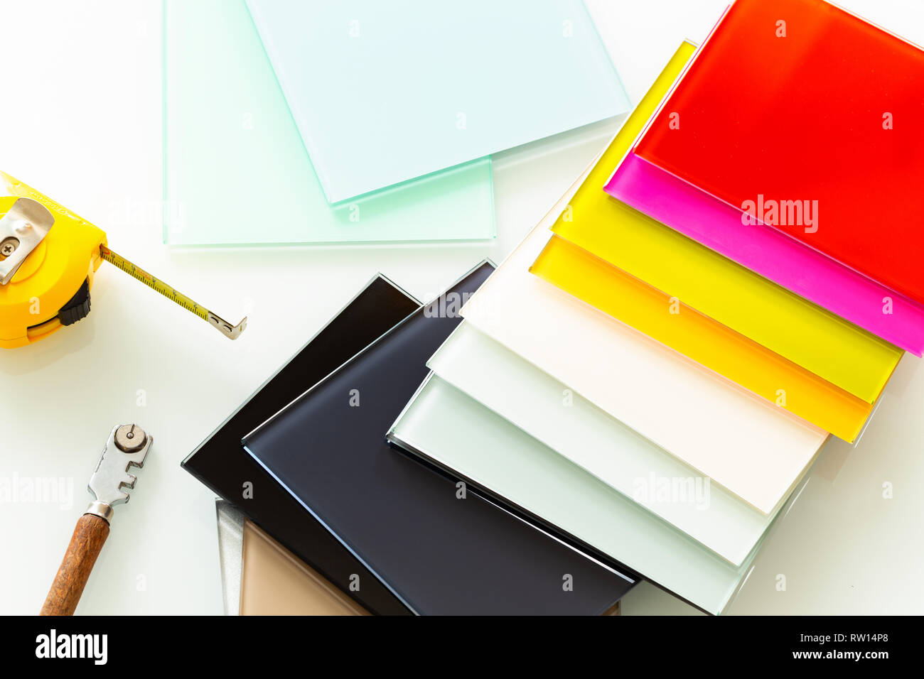 colored glass material Stock Photo - Alamy