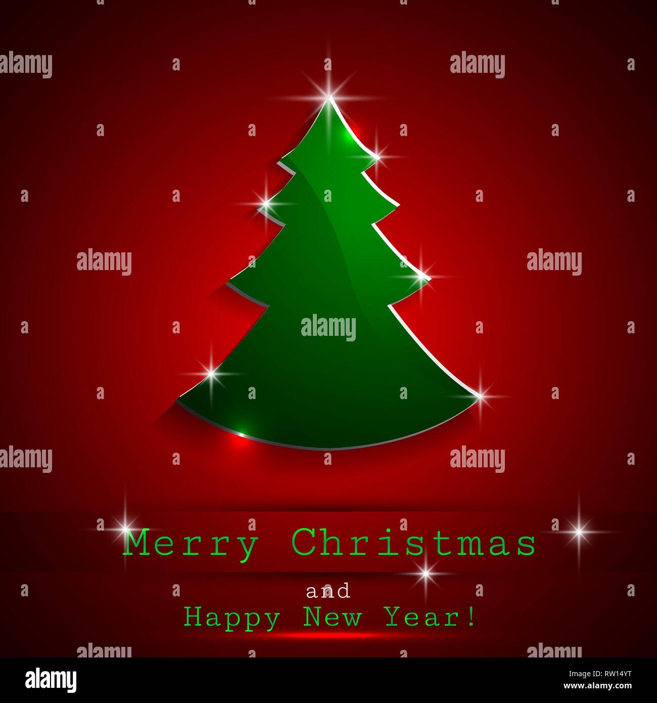 Simple Christmas tree background, vector Stock Vector Image & Art - Alamy