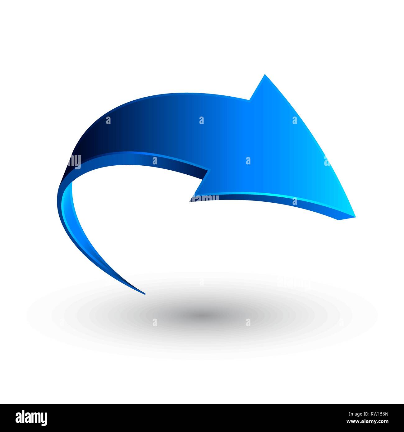 Blue 3d arrow, vector Stock Vector Image & Art - Alamy