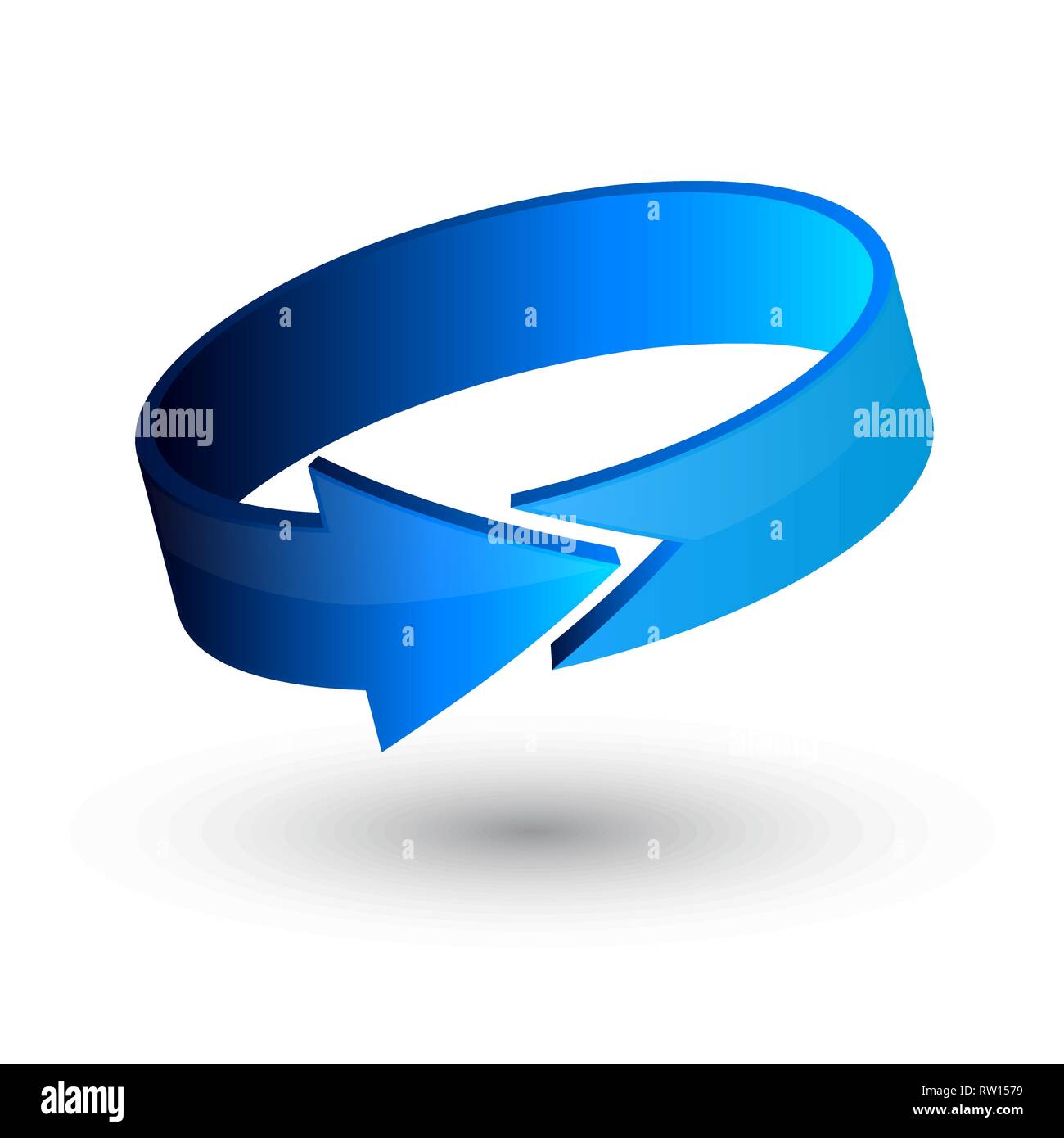 Circle Blue 3d arrow, vector Stock Vector Image & Art - Alamy