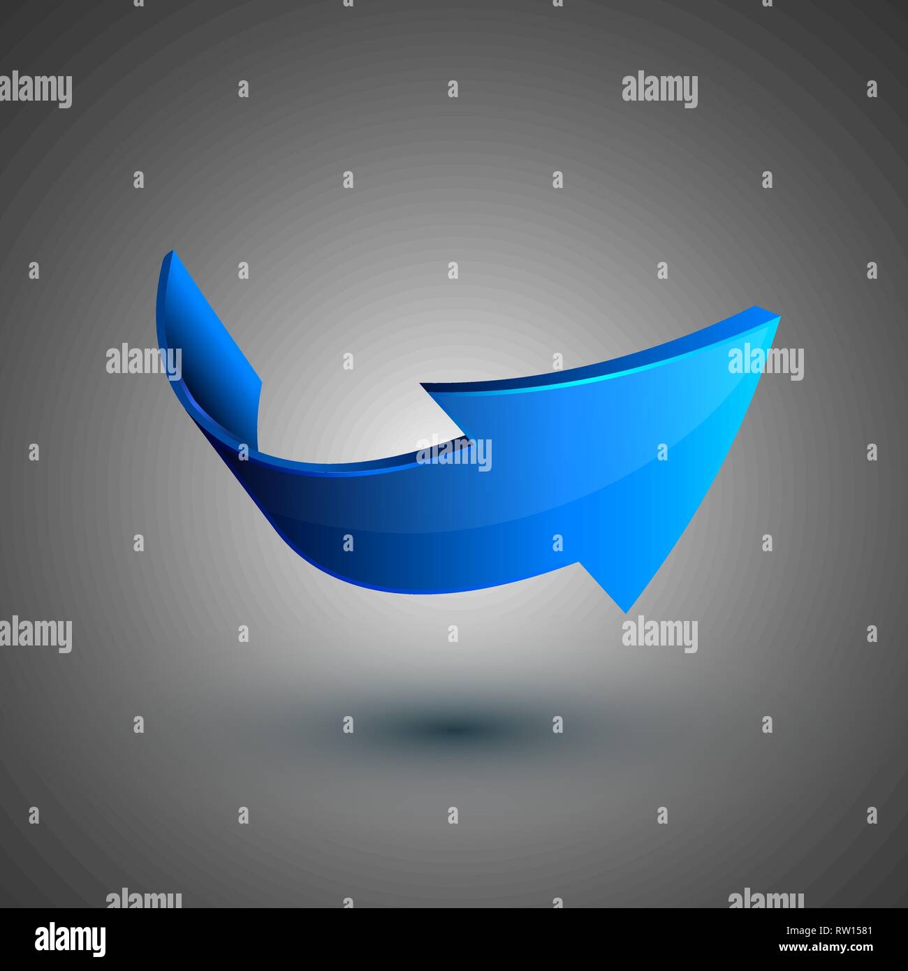 Blue 3d arrow, vector Stock Vector Image & Art - Alamy