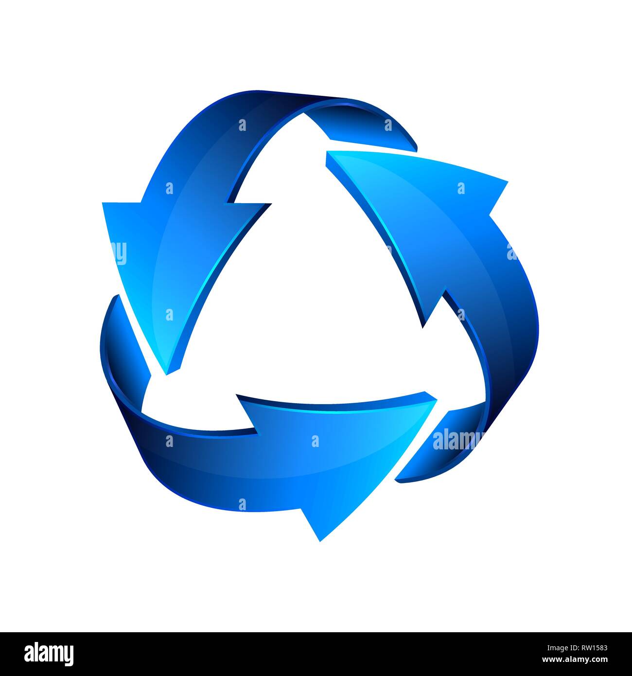 Blue recycle arrows, recycle simbol, vector Stock Vector Image & Art ...