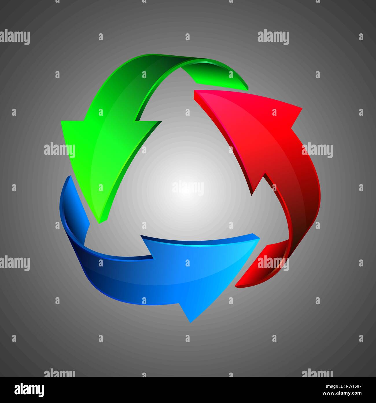 Blue Green Red recycle arrows, recycle simbol, vector Stock Vector ...