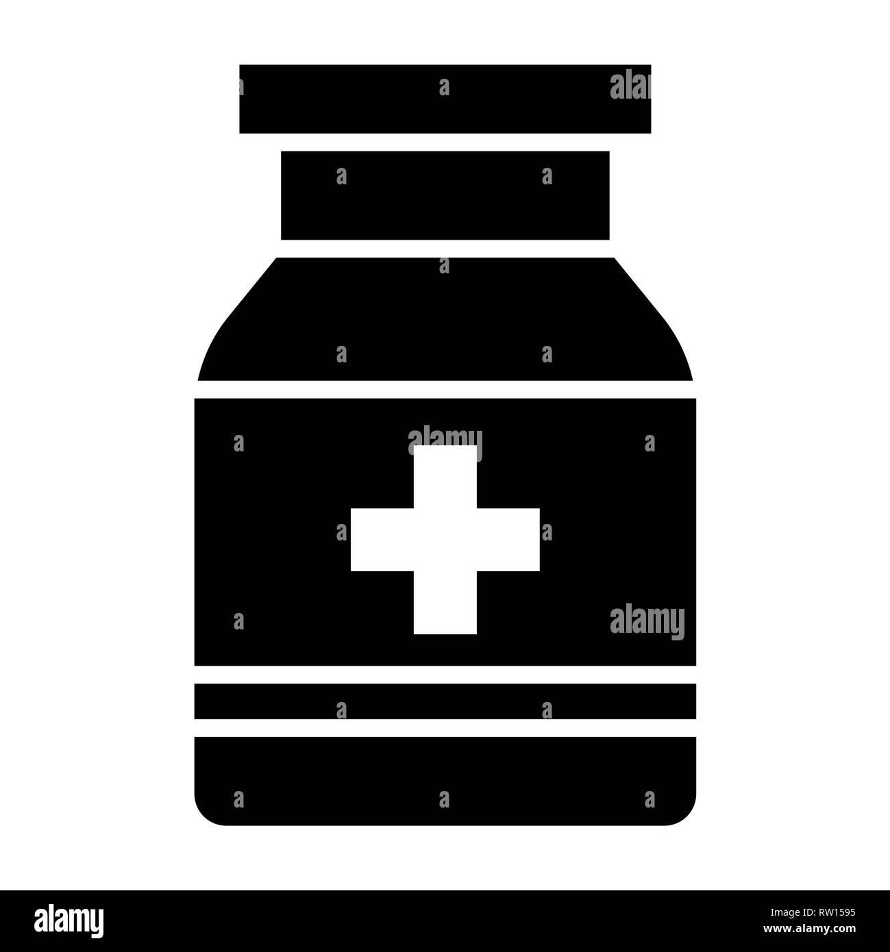 Medicine Icon, Vector Illustration, Healthcare Outline Stock Photo - Alamy