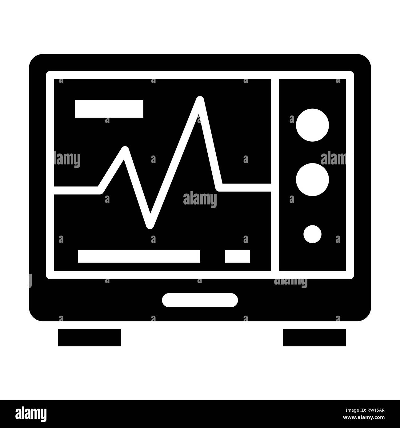 Cardiography Icon, Vector Illustration, Healthcare Outline Stock Photo ...