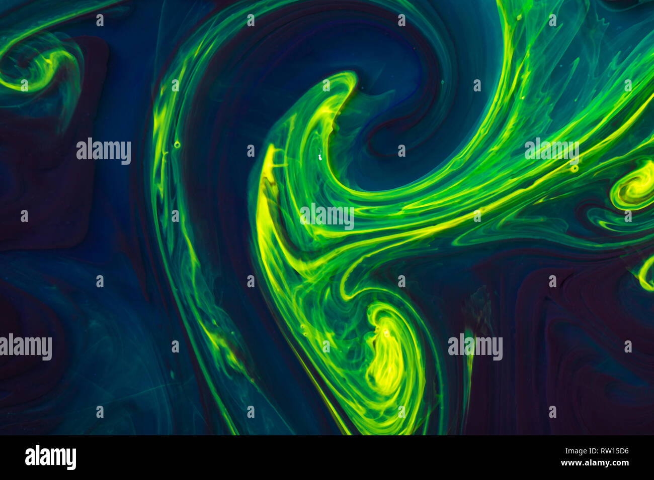 Colored marble mixed ink abstraction. Free style and handmade ...