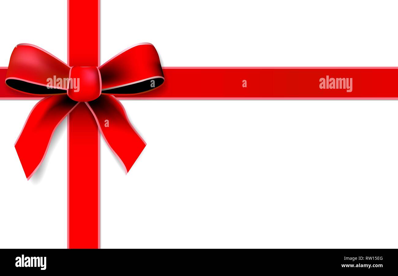 greeting card with red Bow .Vector Stock Vector Image & Art - Alamy