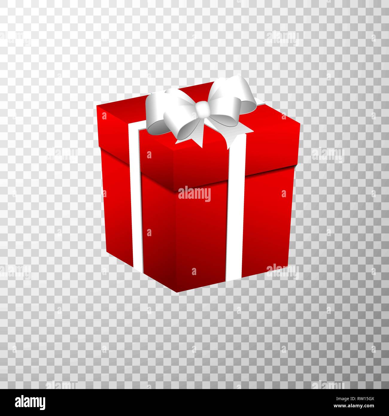 Christmas gift box on transparent background vector Stock Vector Image ...