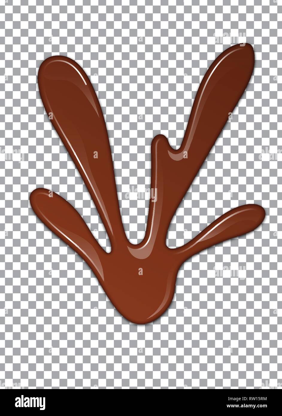 Liquid Chocolate or Brown Paint. Vector illustration Stock Vector Image ...