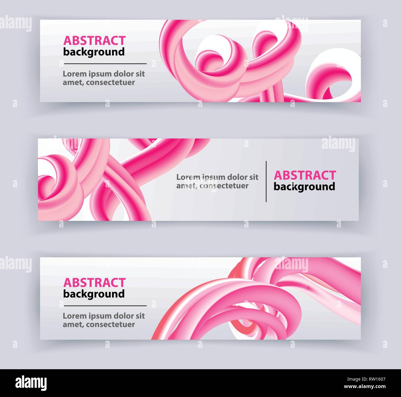 Coral gradient banner. Abstract Wave design element with Colorful ...