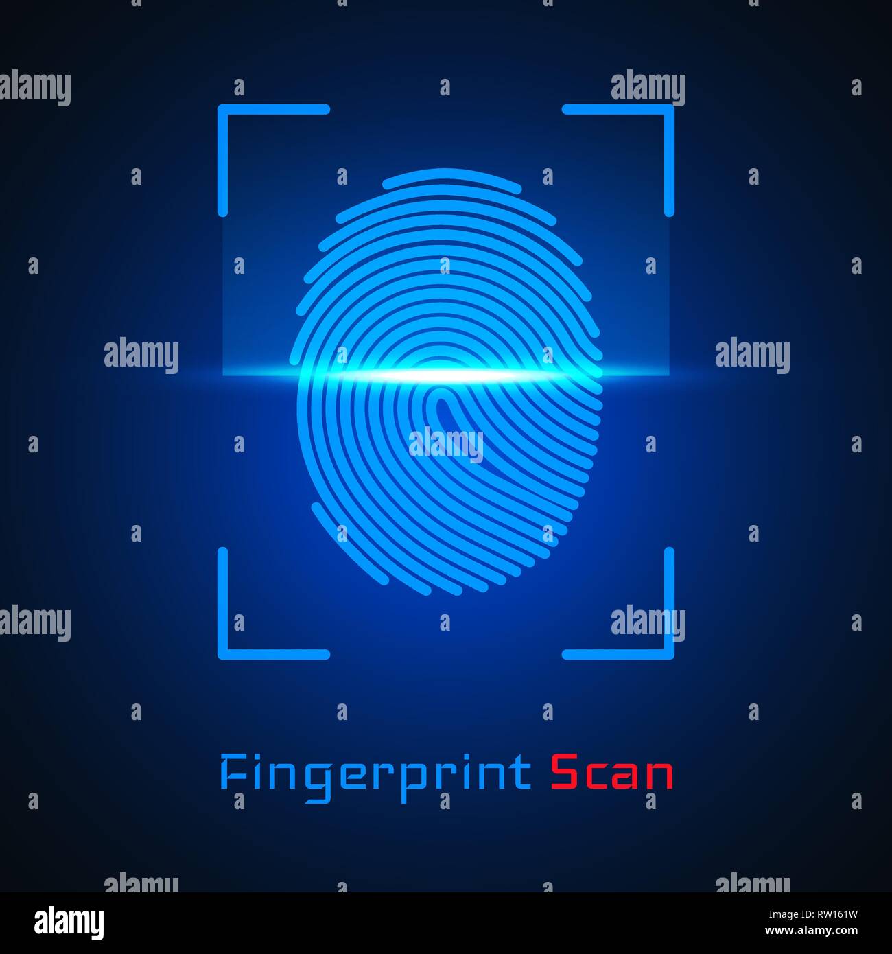 Finger Print Scanning Identification System Biometric Authorization
