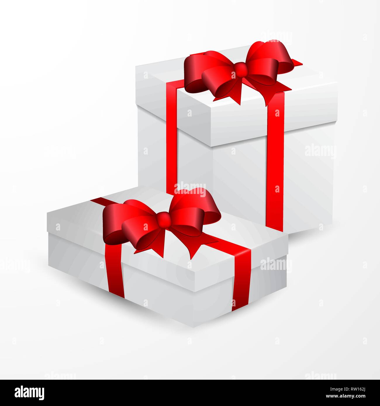 Three square white gift Stock Vector Images - Alamy