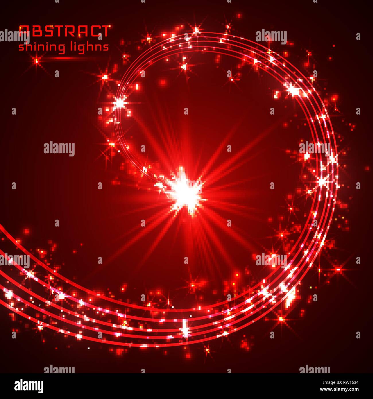 Red magic sparkle glittering light Stock Vector Image & Art - Alamy