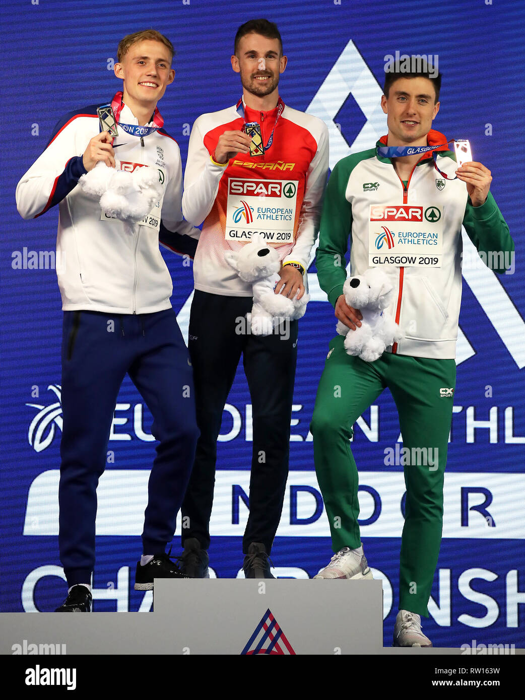 Spain's Alvaro de Arriba (centre), Great Britain's Jamie Webb (left ...