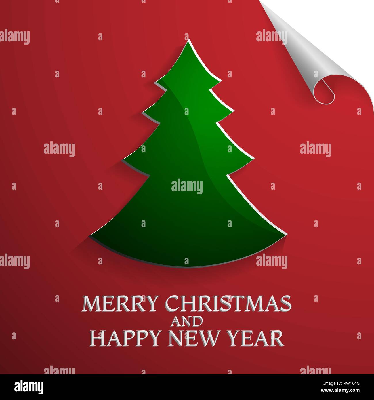 Modern abstract christmas tree background, vector illustration Stock ...