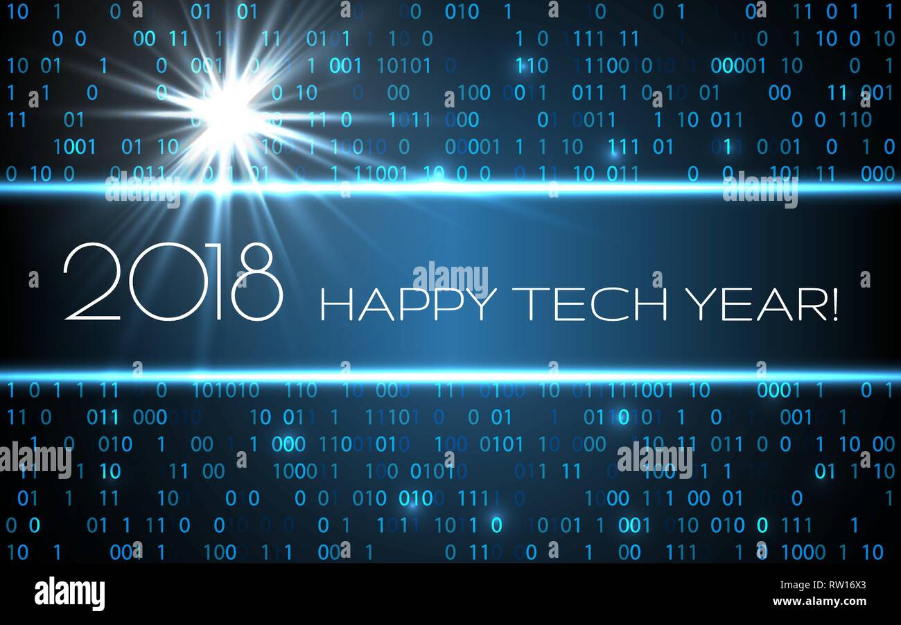 Happy New Year technology background Stock Vector Image & Art - Alamy