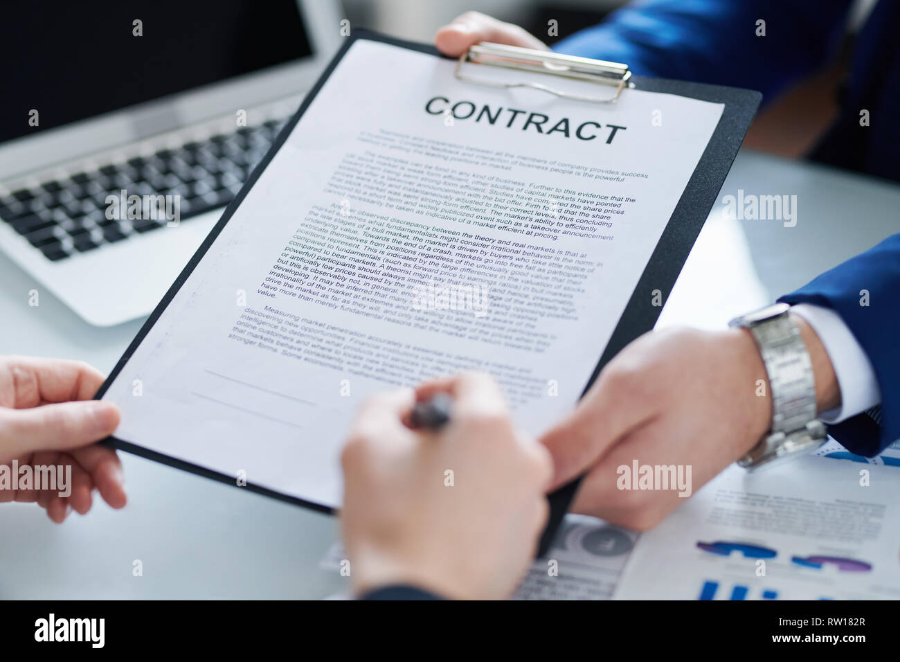 Contract for signing Stock Photo - Alamy