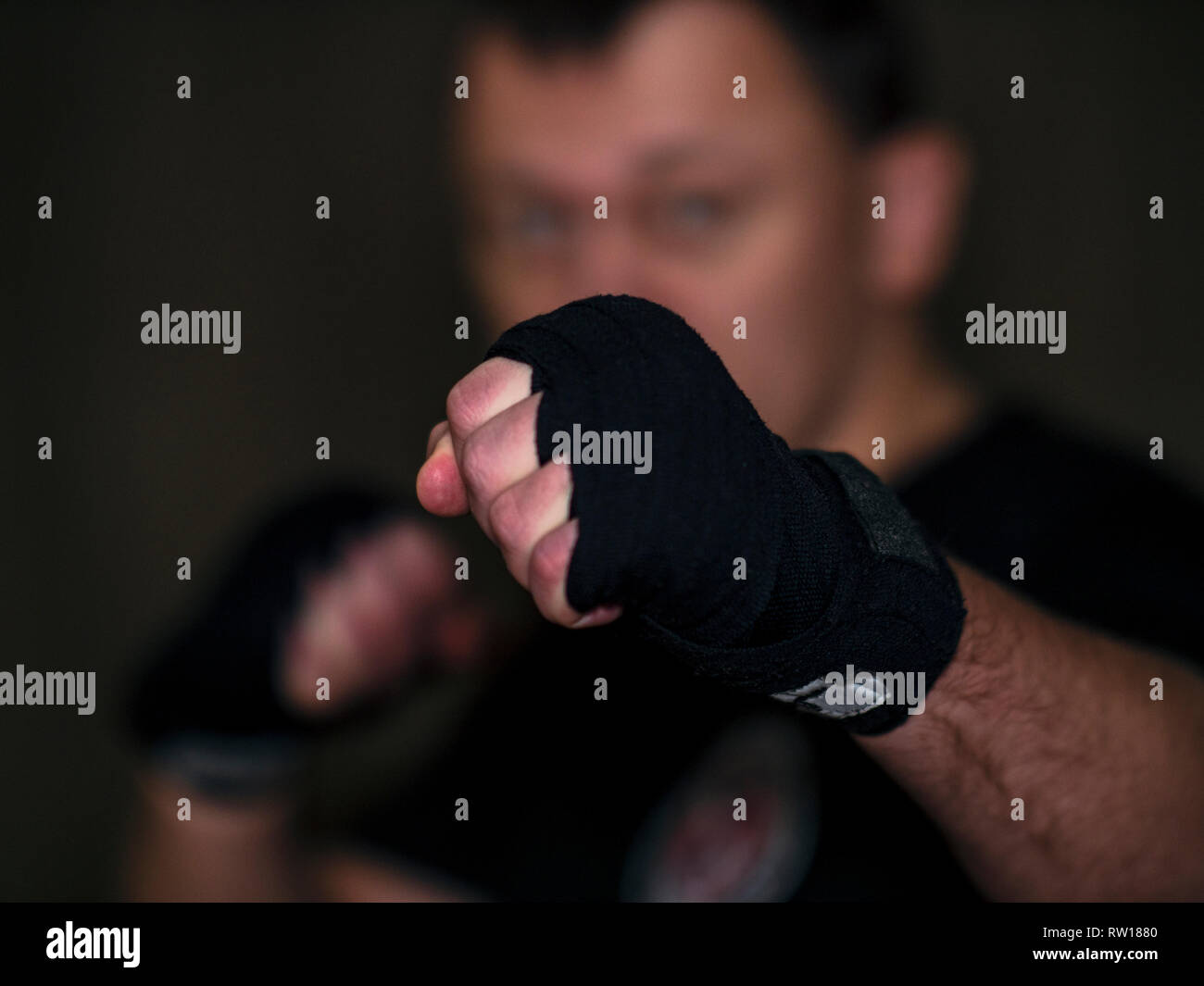Punch fist silhouette hi-res stock photography and images - Alamy