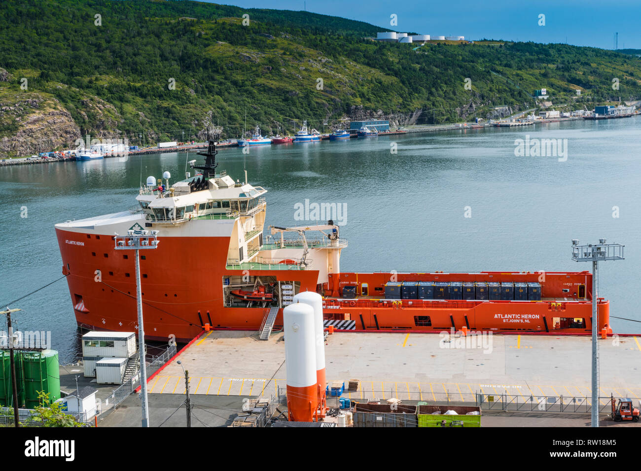 Atlantic Heron offshore supply ship docked in St. John's, Newfoundland ...