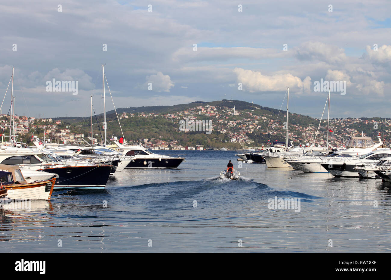 Tarabya Yacht Port at Bosphorus in Istanbul, Turkey Stock Photo - Alamy