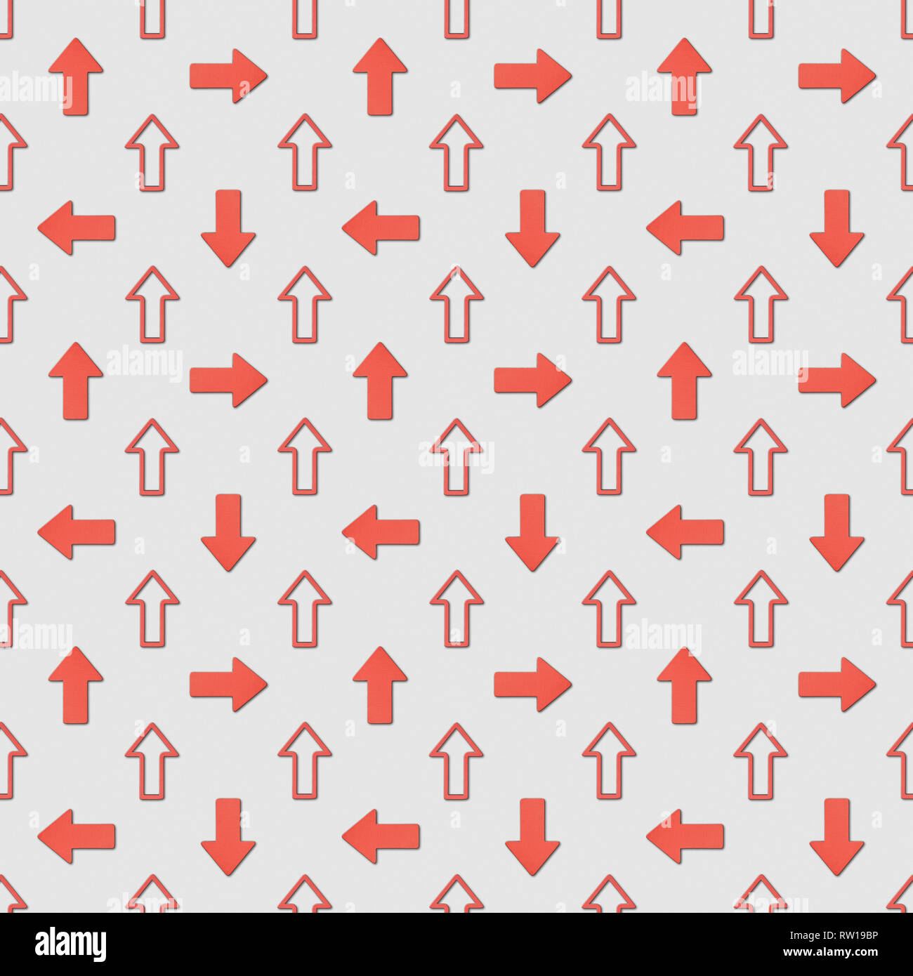 collage of different red pointers on grey background, seamless ...