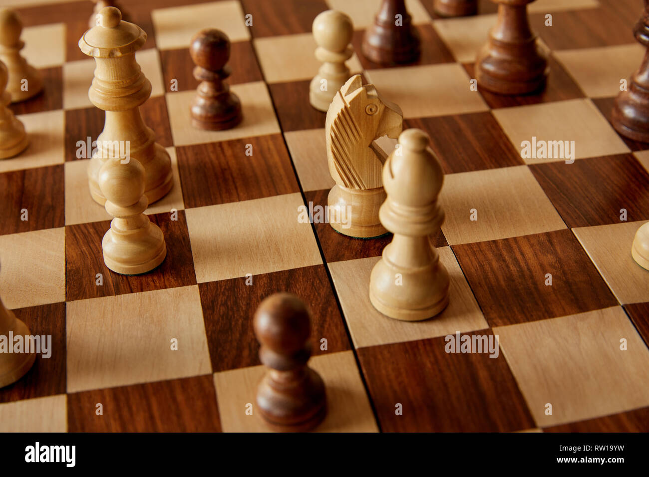Brown chess board hi-res stock photography and images - Alamy