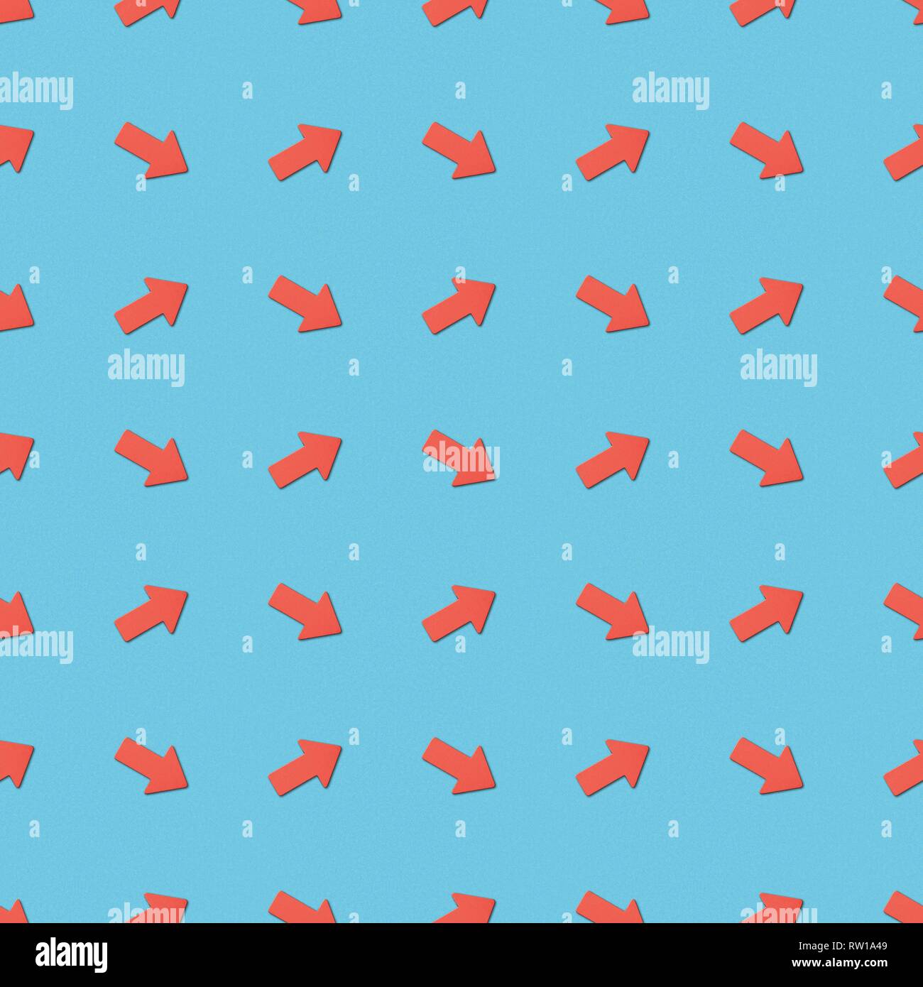 collage of diagonal red pointers on blue background, seamless ...