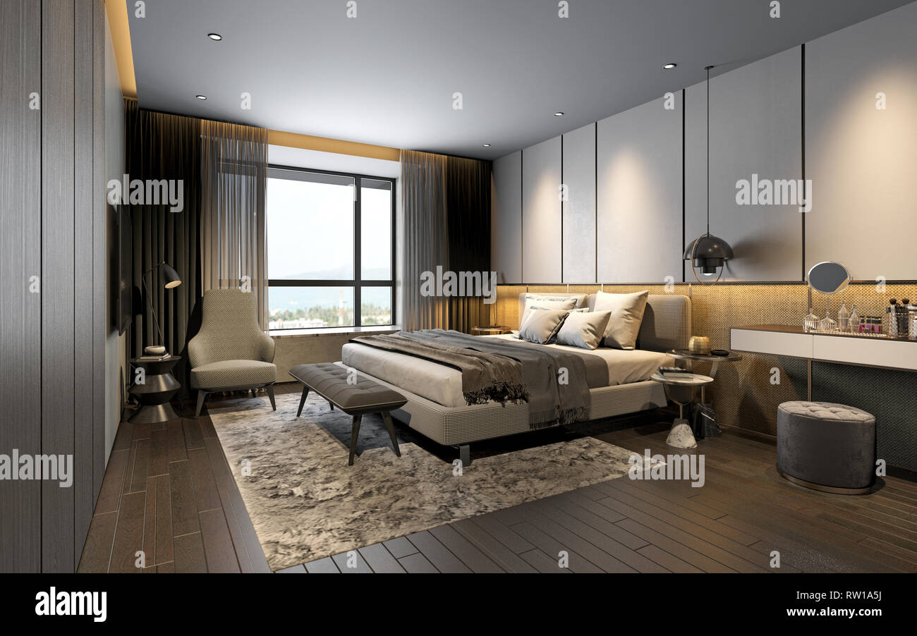 3d render of hotel room Stock Photo - Alamy